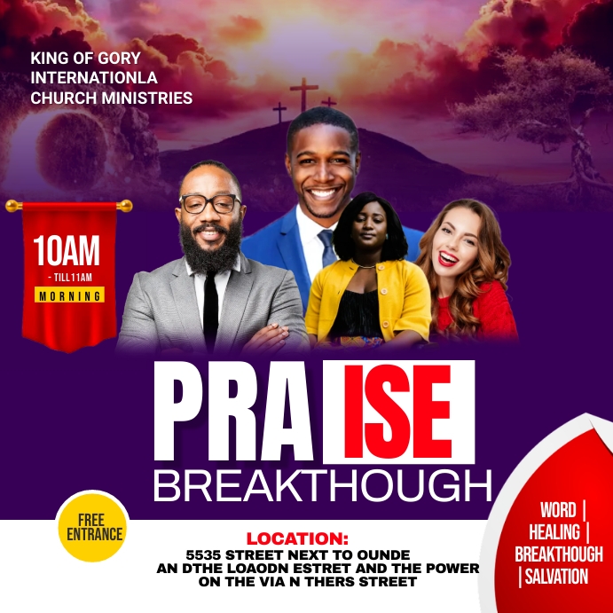 Plantilla de praise sunday | PosterMyWall