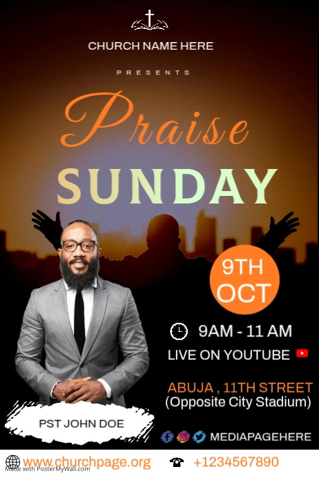 Copy of Praise Sunday | PosterMyWall