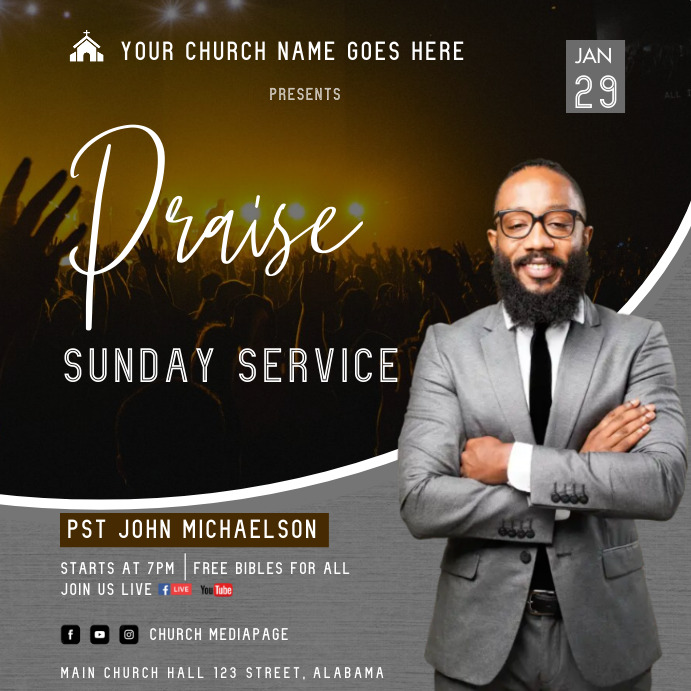 Praise Sunday Template | PosterMyWall
