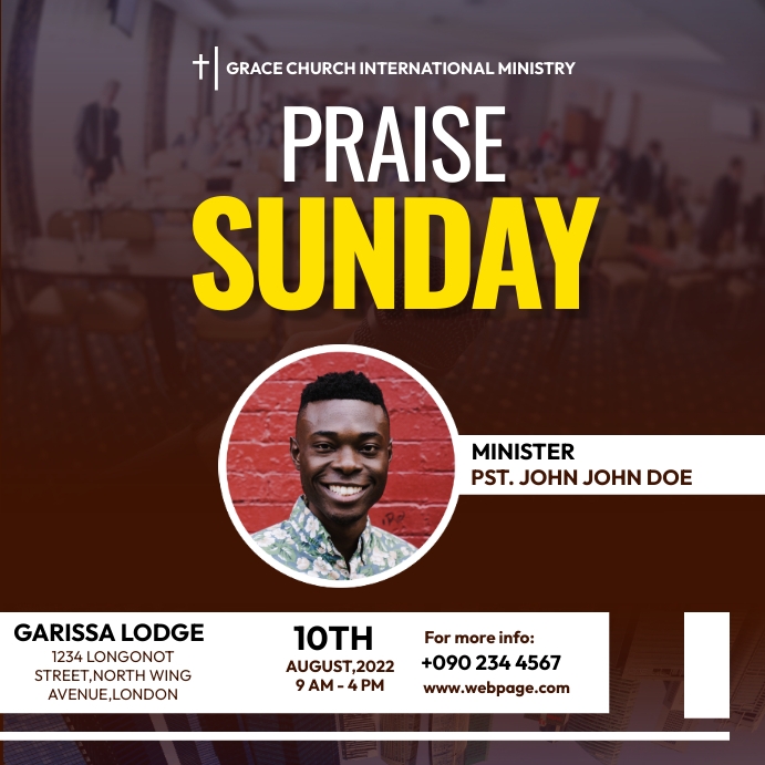 Copy of PRAISE SUNDAY FLYER | PosterMyWall