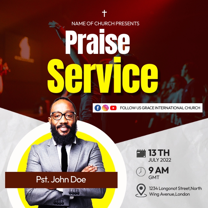 Copy of PRAISE SUNDAY FLYER | PosterMyWall