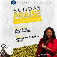 African Praise Sunday Service Flyer Template | PosterMyWall