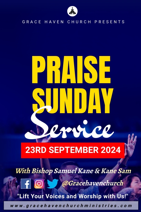 praise sunday service poster Template | PosterMyWall