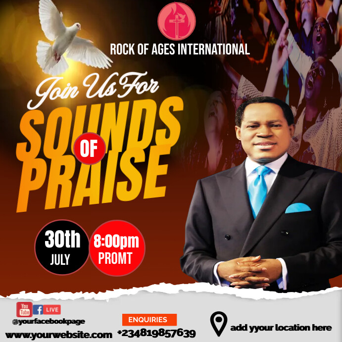 Copy of PRAISE/WARDSHIP FLYER TEMPLATE (1) | PosterMyWall