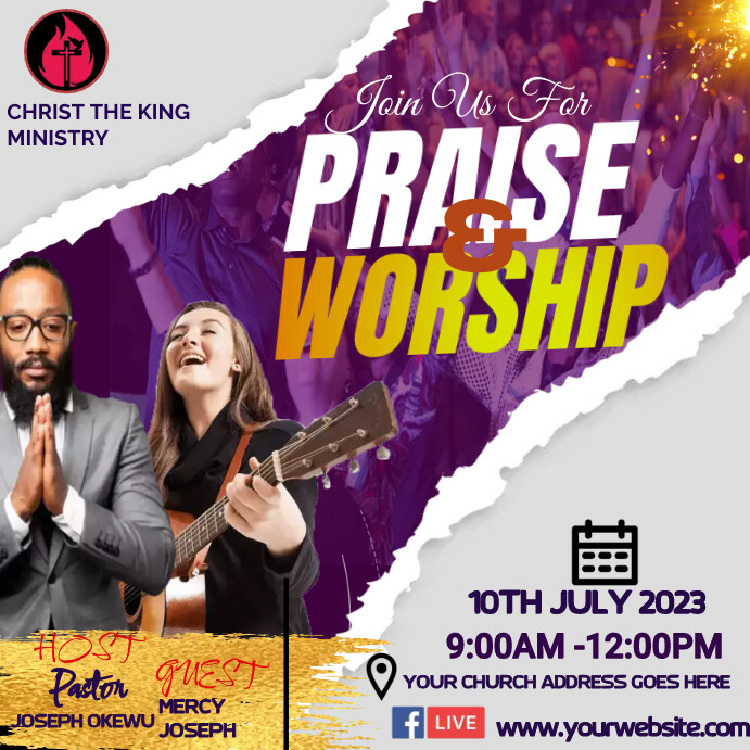 PRAISE/WARDSHIP FLYER TEMPLATE | PosterMyWall