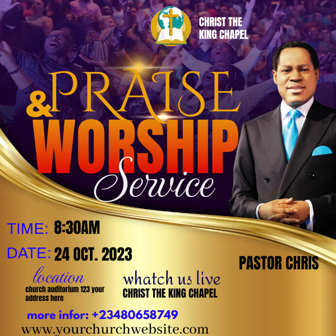 Modèle PRAISE/WARDSHIP FLYER TEMPLATE | PosterMyWall