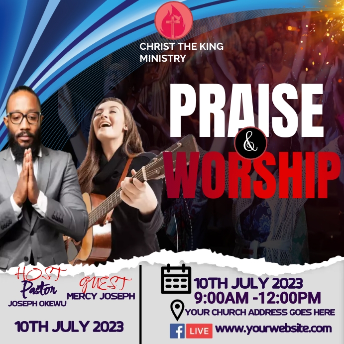 PRAISE/WARDSHIP FLYER TEMPLATE | PosterMyWall