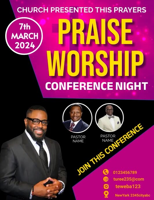 Modèle Praise Worship Conference night Flyer | PosterMyWall