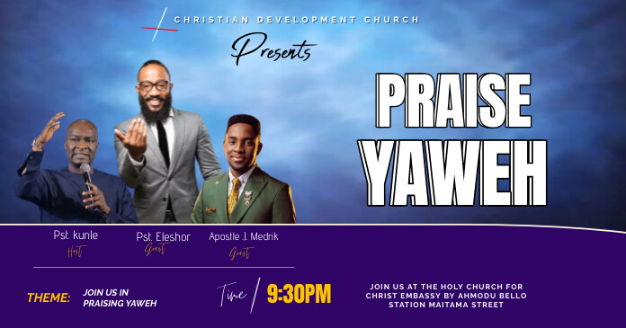 Copy of PRAISE WORSHIP DESIGN | PosterMyWall