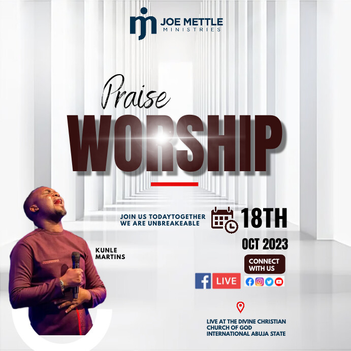 Modèle praise worship design template | PosterMyWall