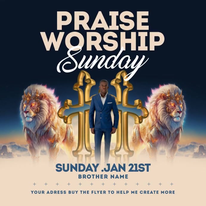 video praise worship Template | PosterMyWall