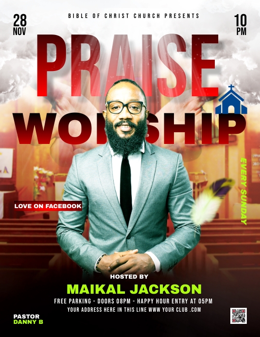 praise worship flyer ( Template | PosterMyWall