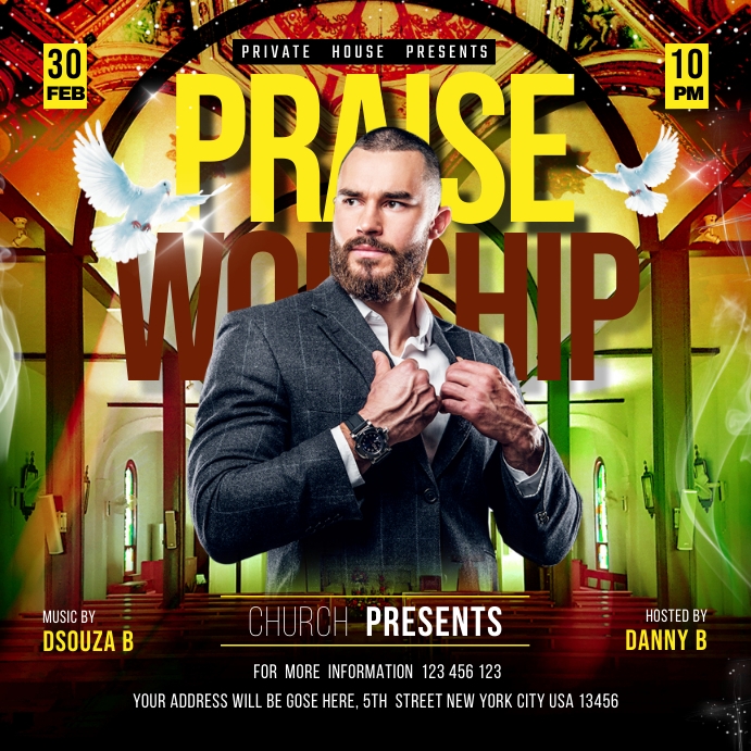 praise worship flyer Template | PosterMyWall