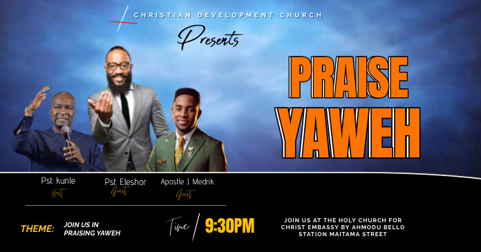 PRAISE WORSHIP FLYER DESIGN Modelo | PosterMyWall