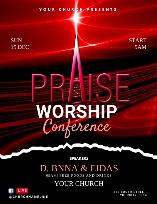 Copy of Praise Worship Flyer | PosterMyWall
