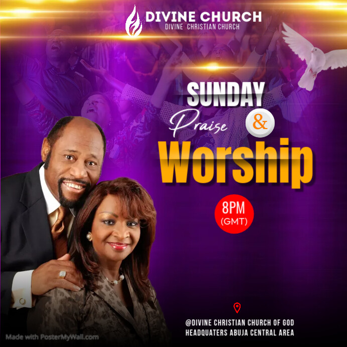praise worship sunday flyer template | PosterMyWall