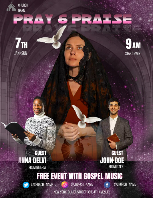 Pray And Praise Flyer Template | PosterMyWall
