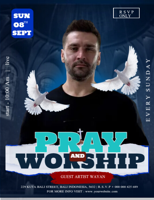 Pray and Worship Ads Template | PosterMyWall