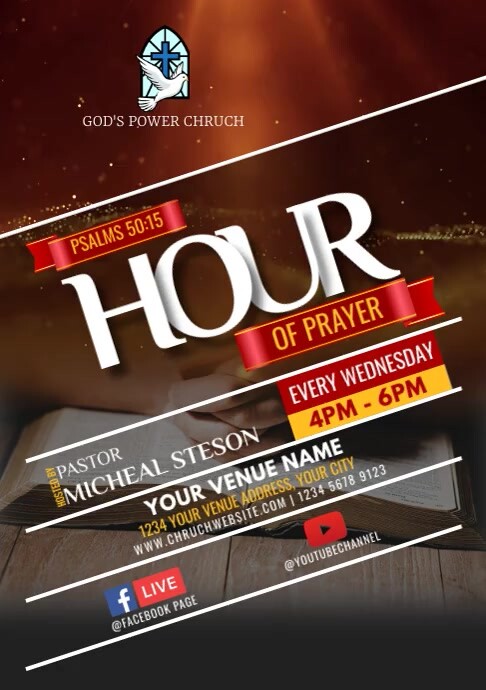 Pray church service Template | PosterMyWall