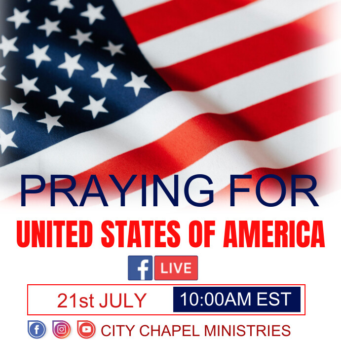 pray for America flyer Template | PosterMyWall