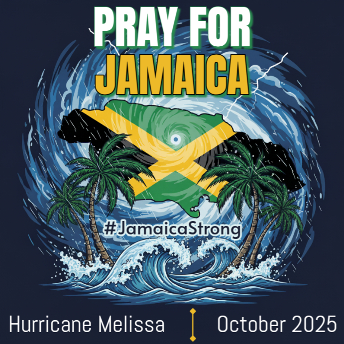 Pray for Jamaica – Hurricane Melissa, October 2025 Template | PosterMyWall