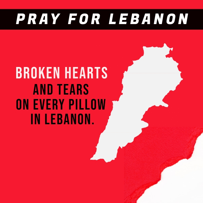 Pray For Lebanon instagram post Template | PosterMyWall