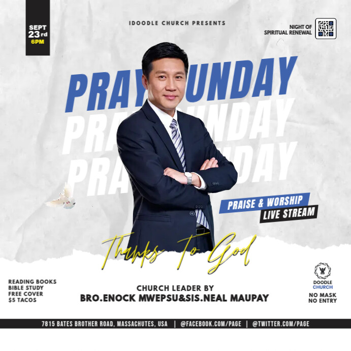 Copy of Pray Sunday Ads | PosterMyWall