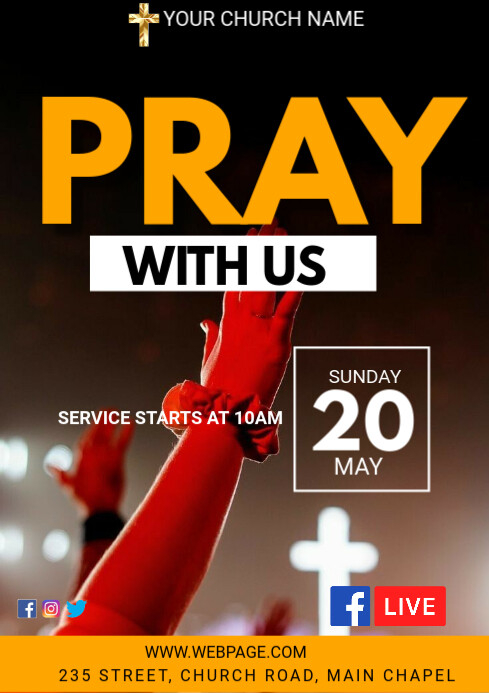 Copy of pray with us | PosterMyWall