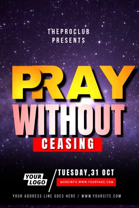 Pray Without Ceasing Template | PosterMyWall