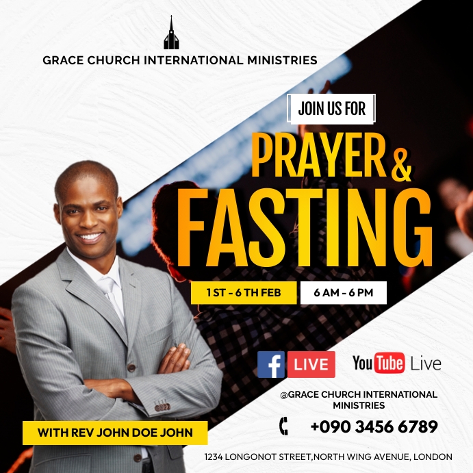 PRAYER & FASTING BANNER Template | PosterMyWall