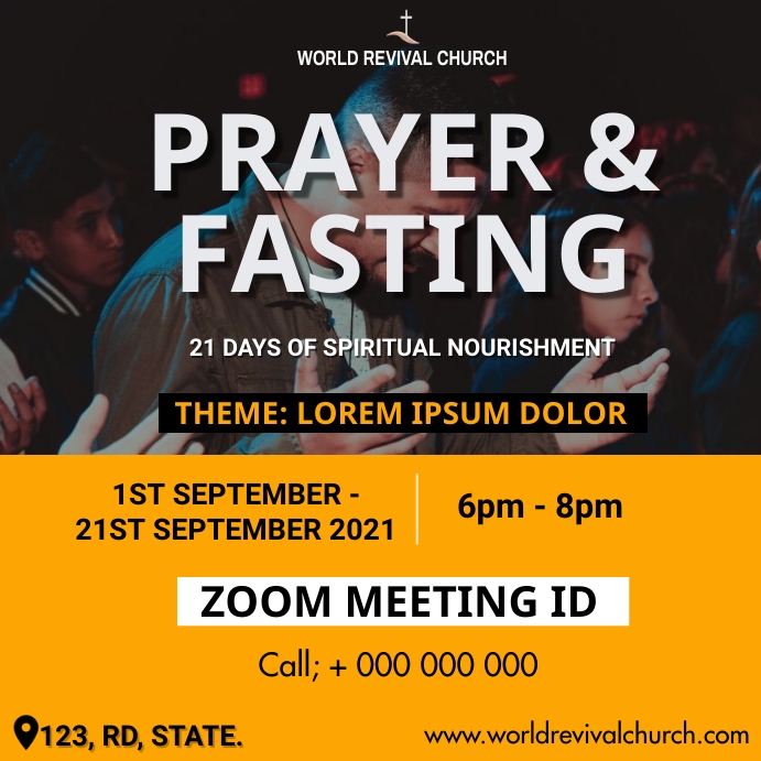 Prayer & Fasting Template | PosterMyWall