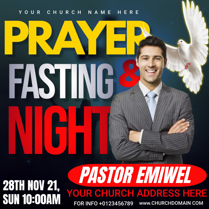 prayer & fasting service Template | PosterMyWall