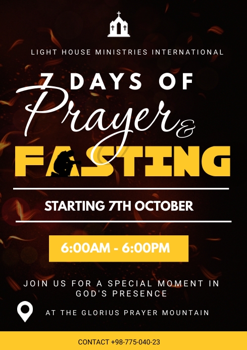 prayer & fasting template | PosterMyWall