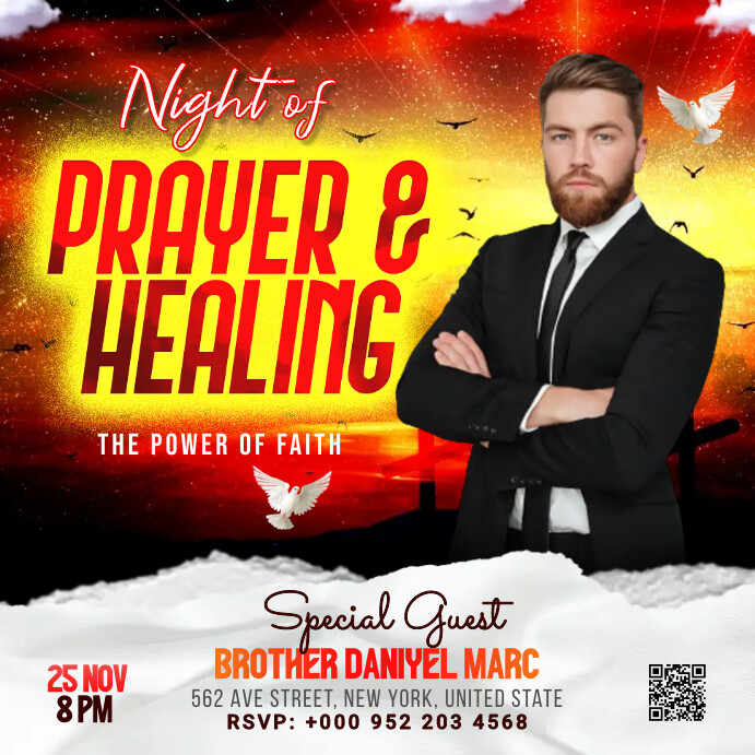 Plantilla de Prayer & Healing flyer | PosterMyWall