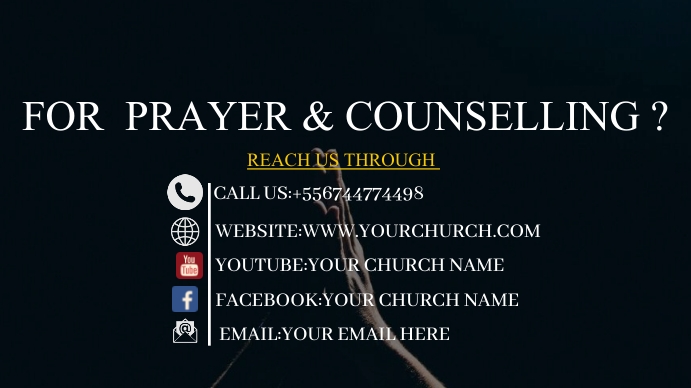 prayer and counselling flyer (1) Template | PosterMyWall