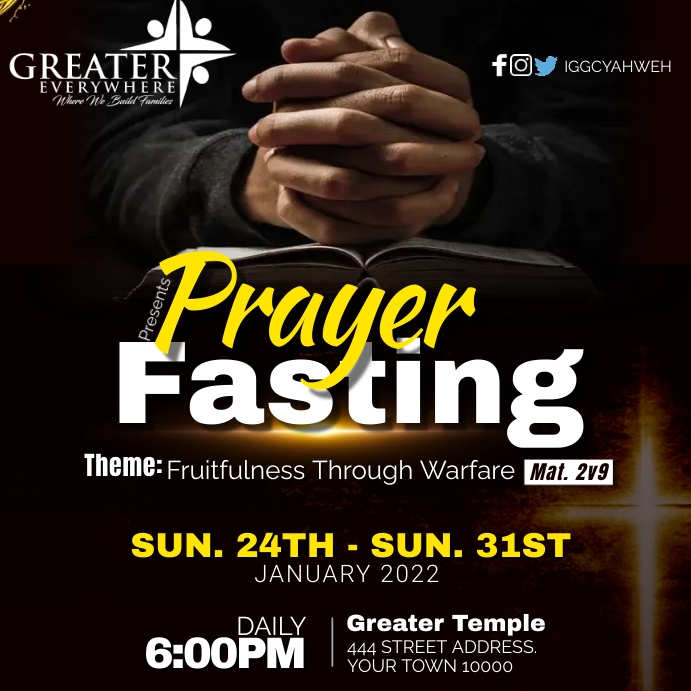 prayer and fasting (1) Template | PosterMyWall