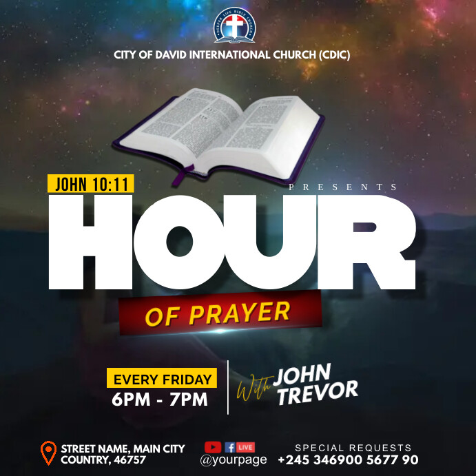 Prayer and fasting (1) Template | PosterMyWall