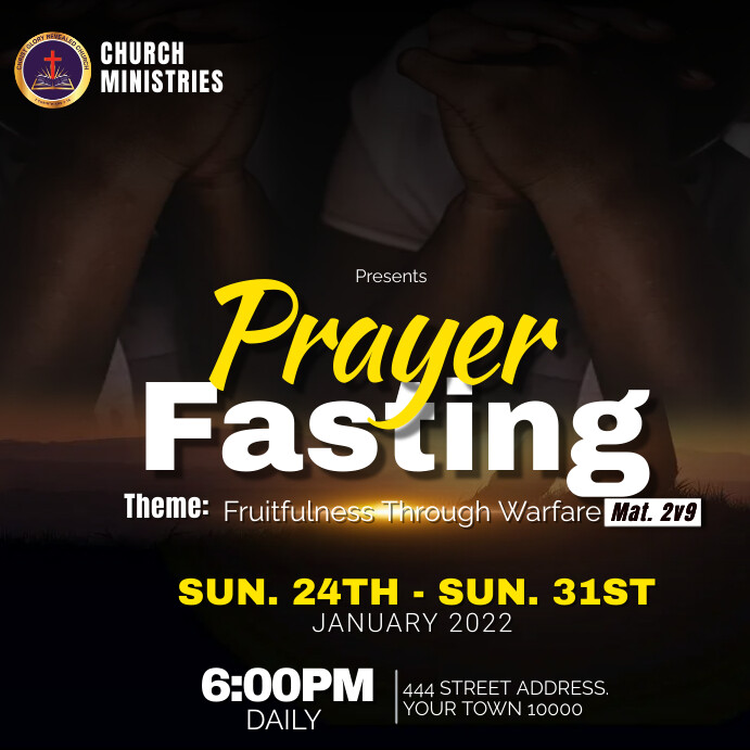 Prayer and fasting (5) Template | PosterMyWall