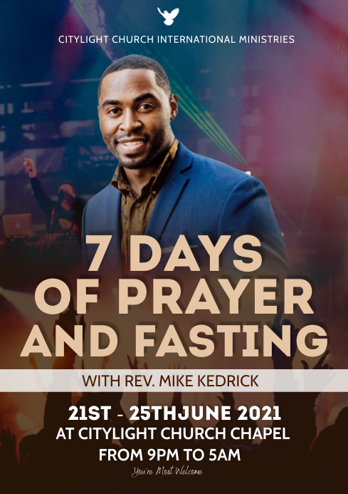 prayer and fasting church flyer Template | PosterMyWall