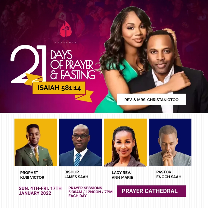 Prayer and Fasting Church Flyer Template | PosterMyWall