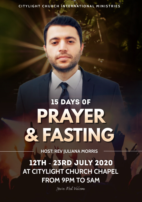 prayer and fasting church flyer Template | PosterMyWall