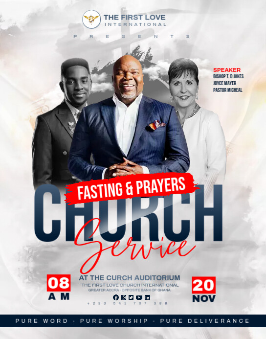 Copy of Prayer and Fasting Church Flyer Template | PosterMyWall