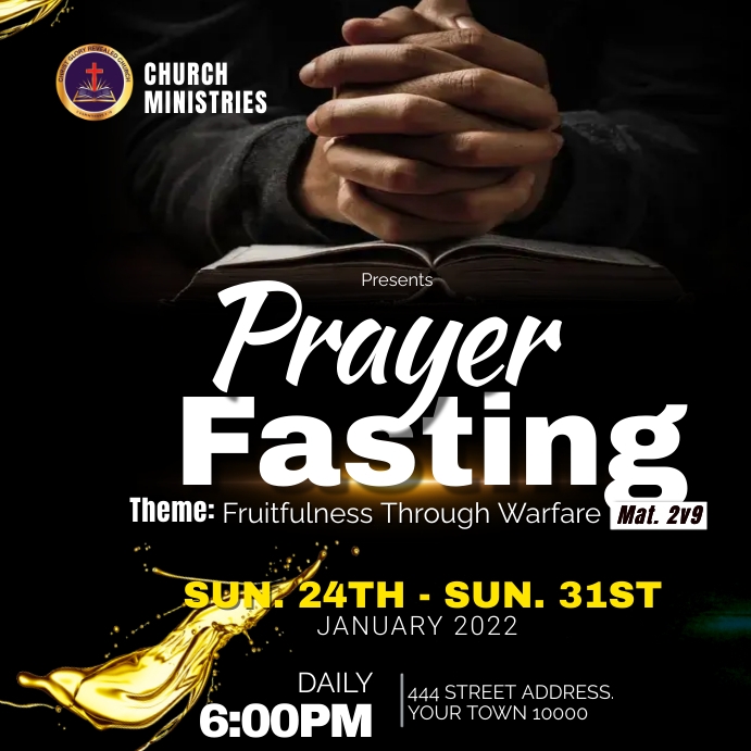 Prayer and fasting Templat | PosterMyWall