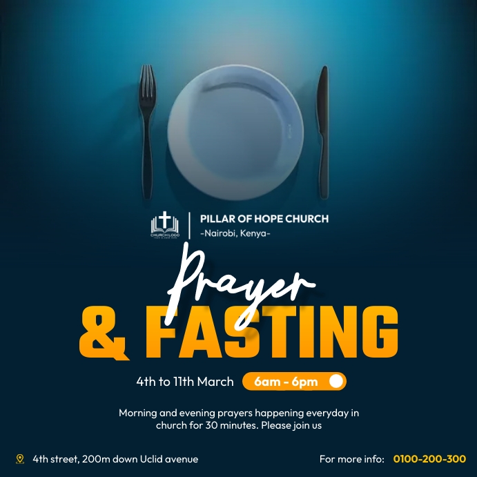 Prayer and fasting Template | PosterMyWall