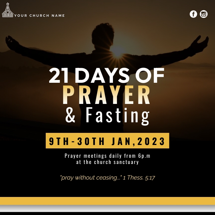 Prayer and fasting Template | PosterMyWall