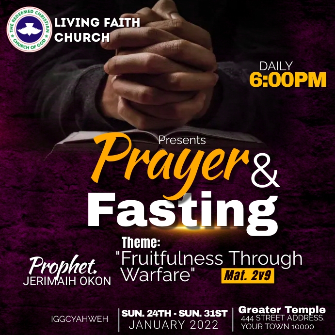 Prayer and fasting Template | PosterMyWall