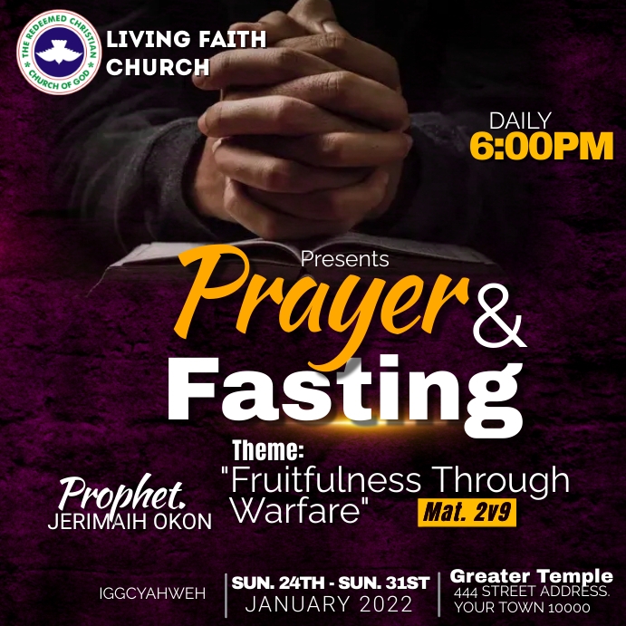 Prayer and fasting Template | PosterMyWall