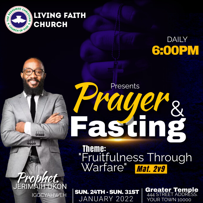 Plantilla de Prayer and fasting | PosterMyWall