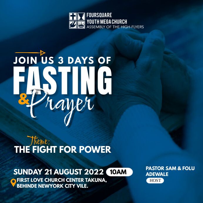prayer and fasting Template | PosterMyWall