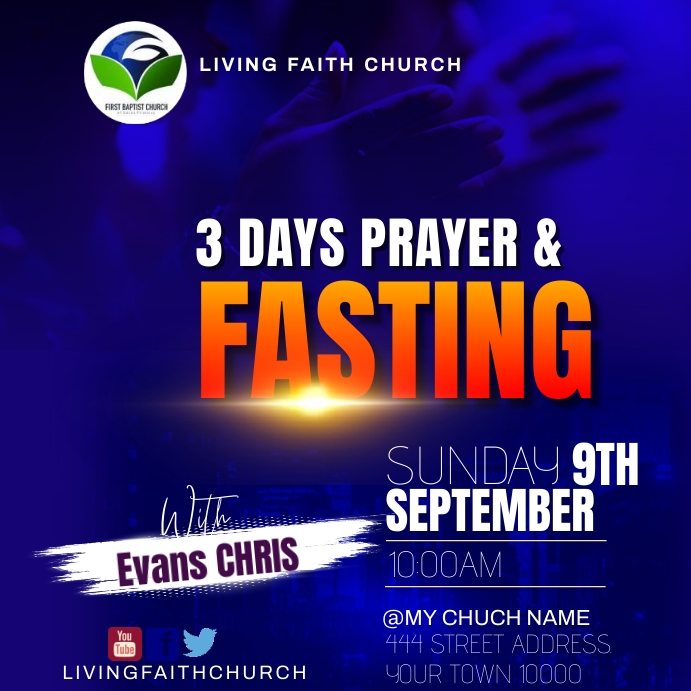 Prayer and fasting Template | PosterMyWall